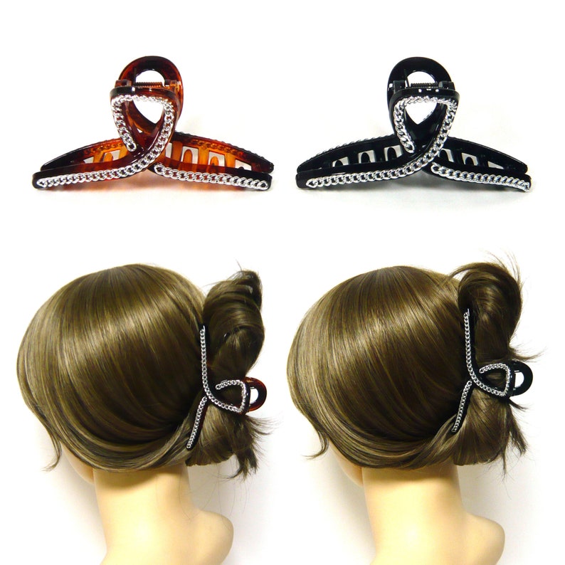 Korean Fashion Silver Colored Metal Chain Cross Decor Big - Etsy