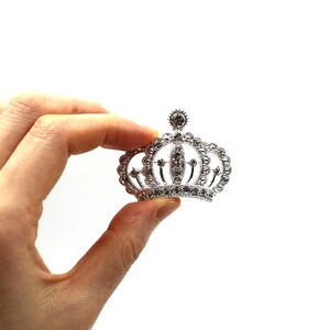 Small Crystal Silver Queen Crown Hair Comb Mini Birthday Crown for ...