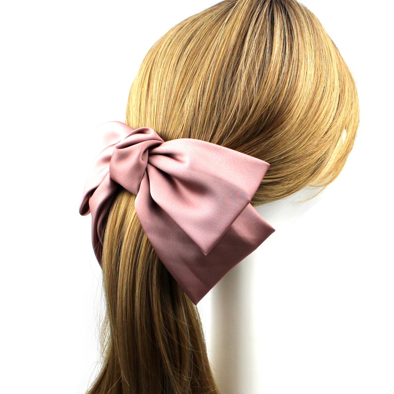 9 Inch Silk Extra Large Hair Bows Barrette Big Ribbon Bow Hair - Etsy