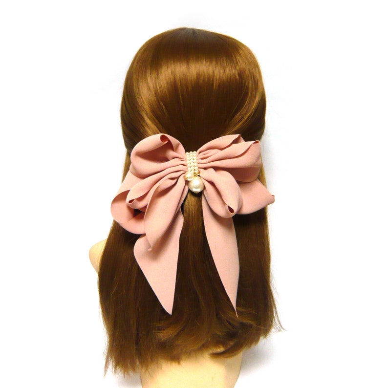 Soft Extra Large White Pink Red Black Ribbon Bow Dangle Faux - Etsy