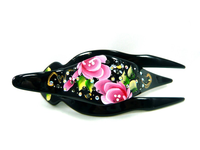 Large Long Black Plastic Hair Claw Clamp Jaw Clip Grip | Etsy