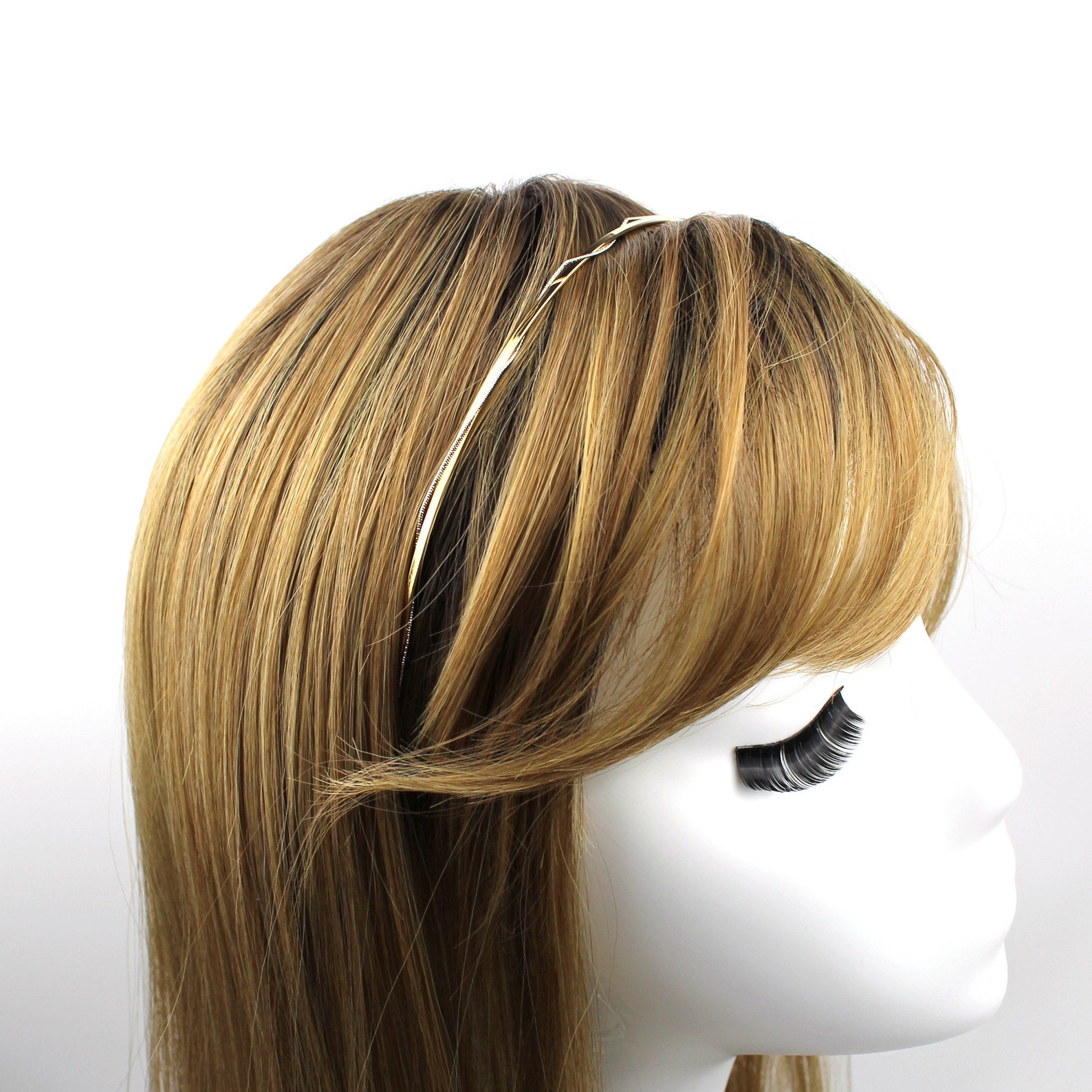 Silver Wire Coil Round Thin Slim Gold Metal Headband Headpiece | Etsy