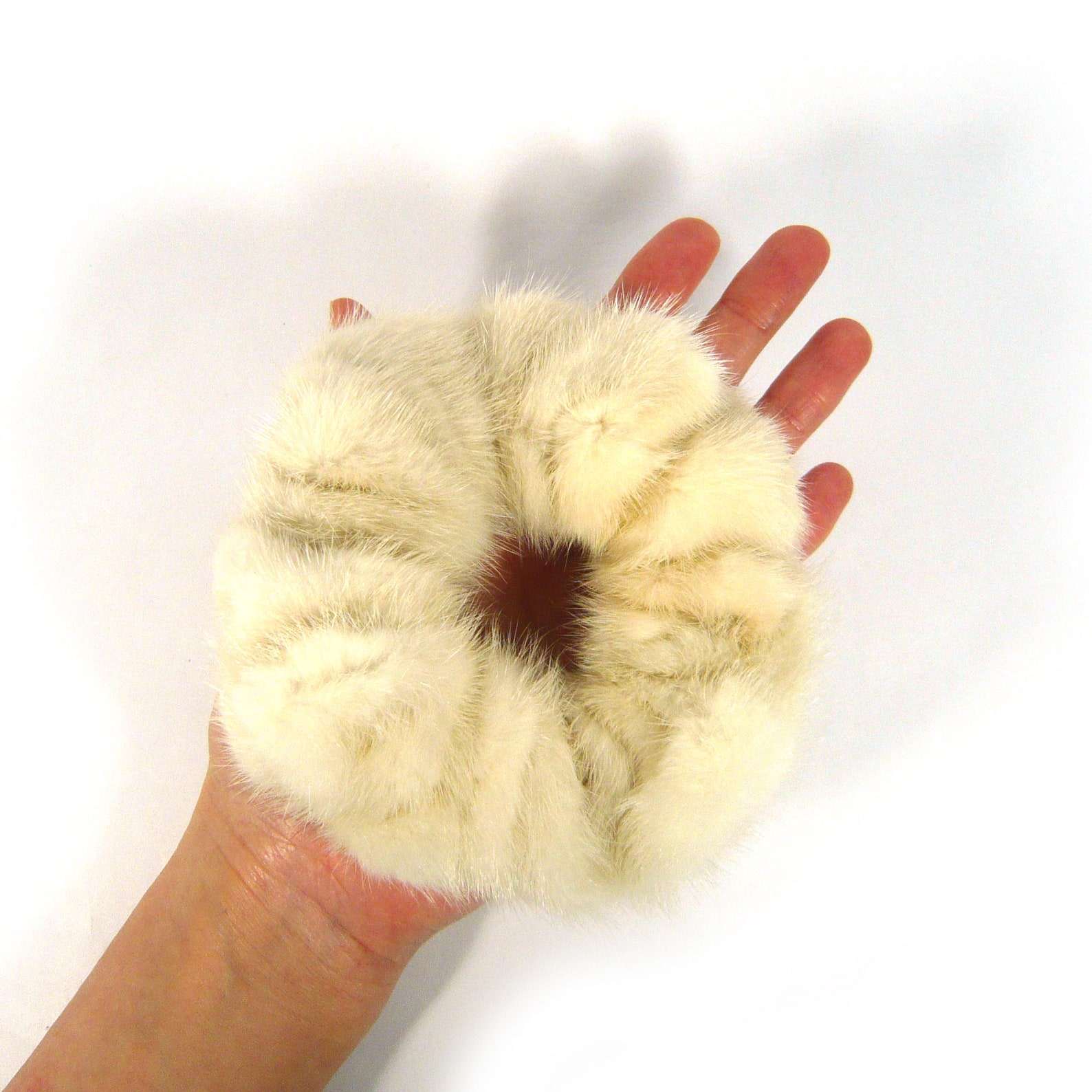 Elegant Large Natural Ivory Colored Real Mink Fur Hair - Etsy