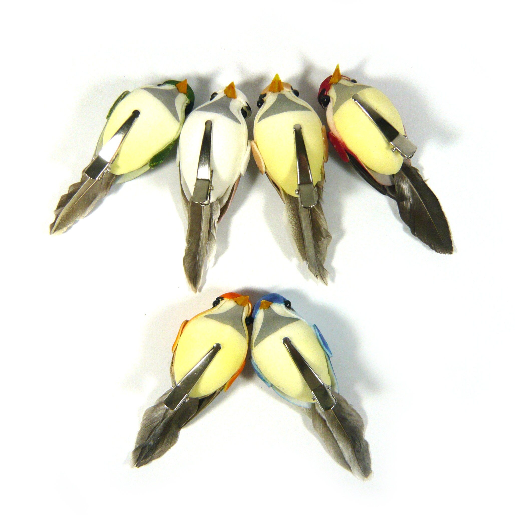 Real Feather Tail Sponge Bird Metal Alligator Hair Clip Grip | Etsy