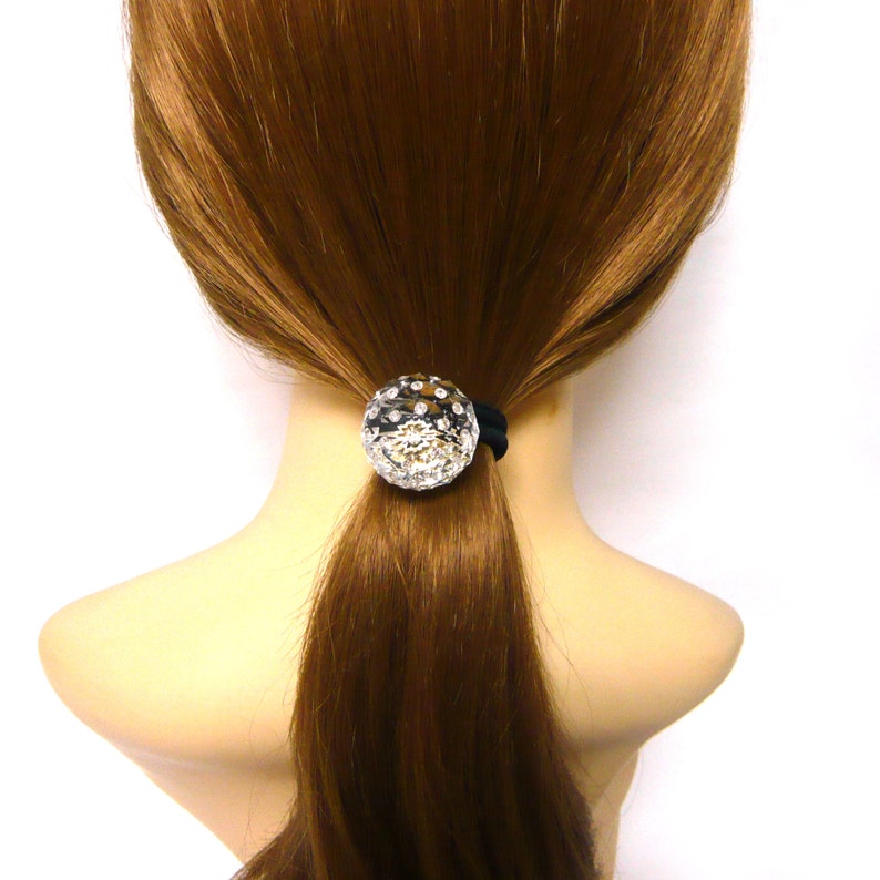 Mini Tiny Silver Rhinestone Decor Clear Crystal Ball Black | Etsy