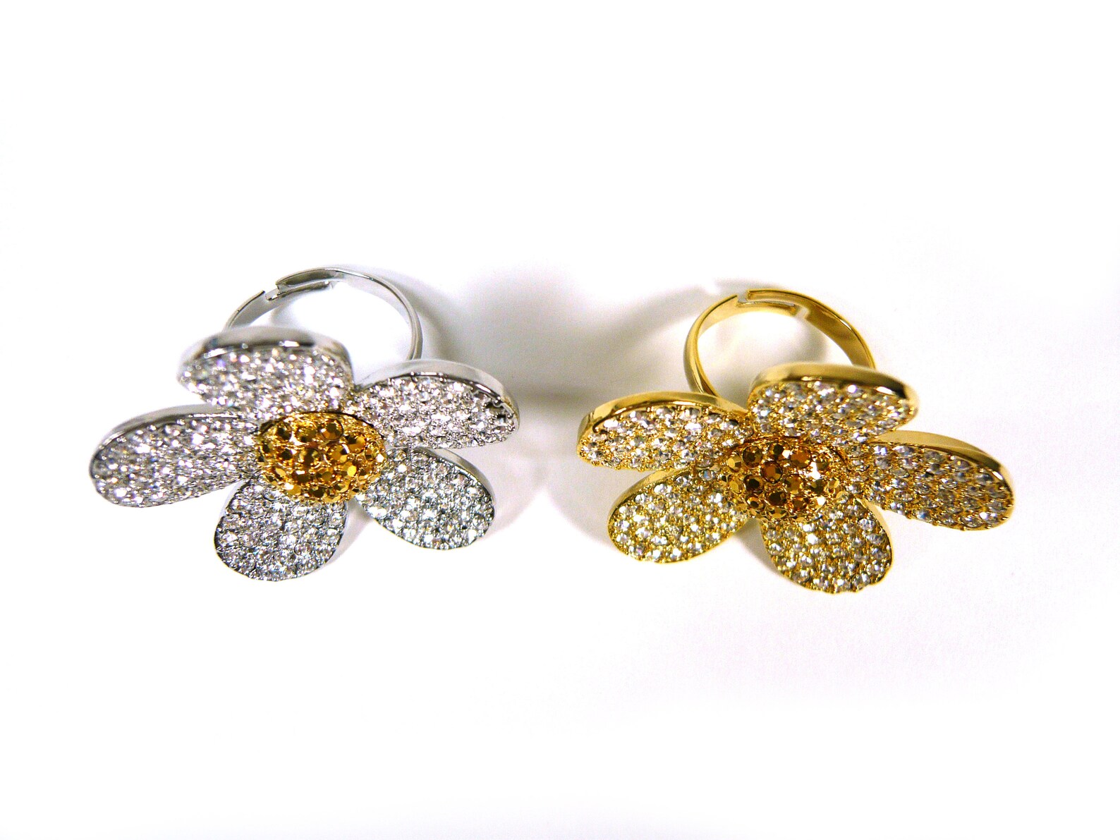 Glittering Silver Gold Big Large Fancy Bold Crystal Rhinestone | Etsy