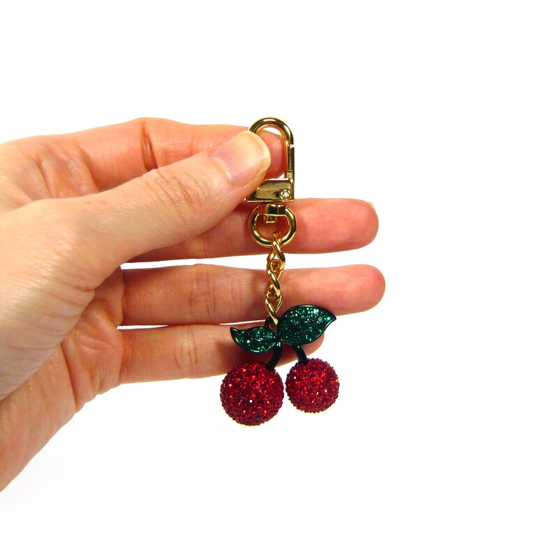 Cute Sparkly Red Crystal Rhinestone Cherry Gold Metal Handbag - Etsy