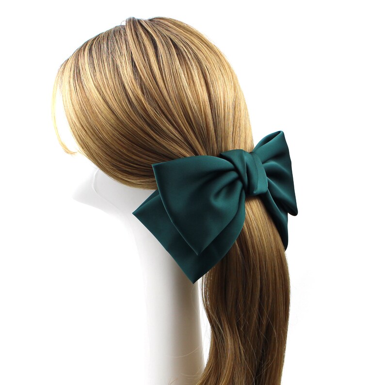 9 Inch Silk Extra Large Hair Bows Barrette Big Ribbon Bow Hair - Etsy