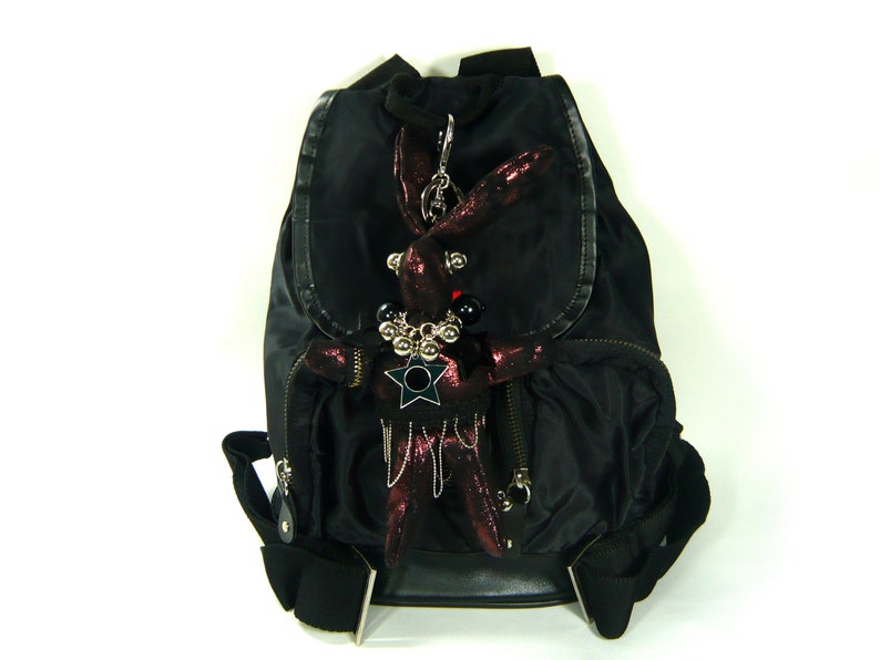 Punk Rock Dark Glitter Fabric Rabbit Animal Purse Wallet Hand | Etsy