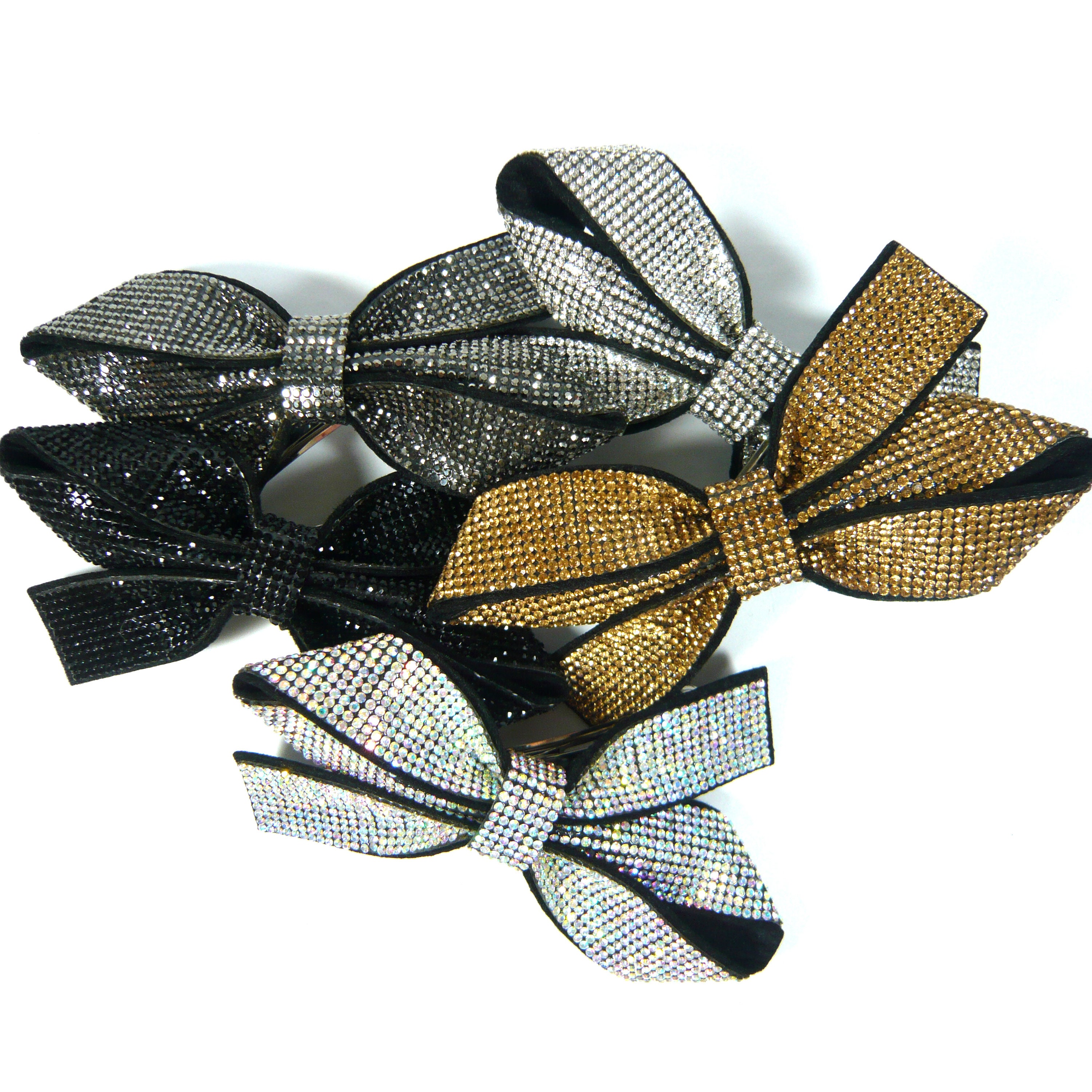 Sparkle Tiny Crystal Rhinestone Beaded Extra Large Bow Hair | Etsy