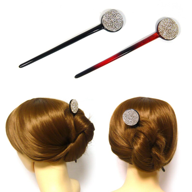 Bling Round Circle Crystal Rhinestone Decor Long Brown Black - Etsy