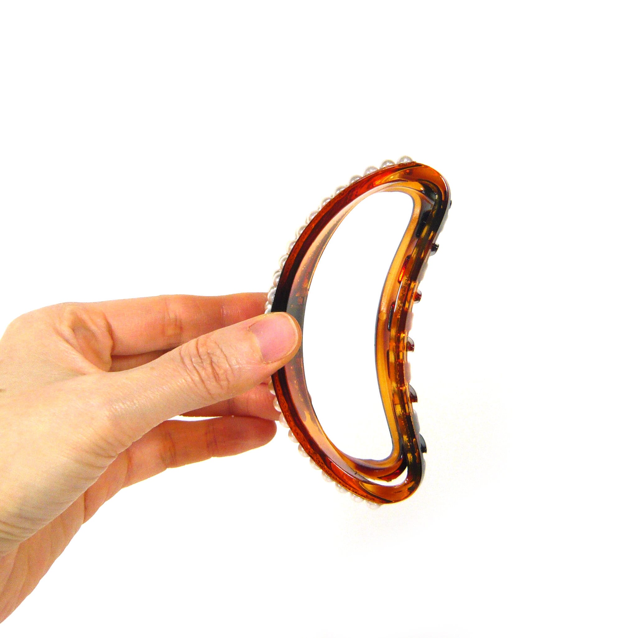 Large Round Semicircle Half-Moon Shape Frame Brown Black | Etsy