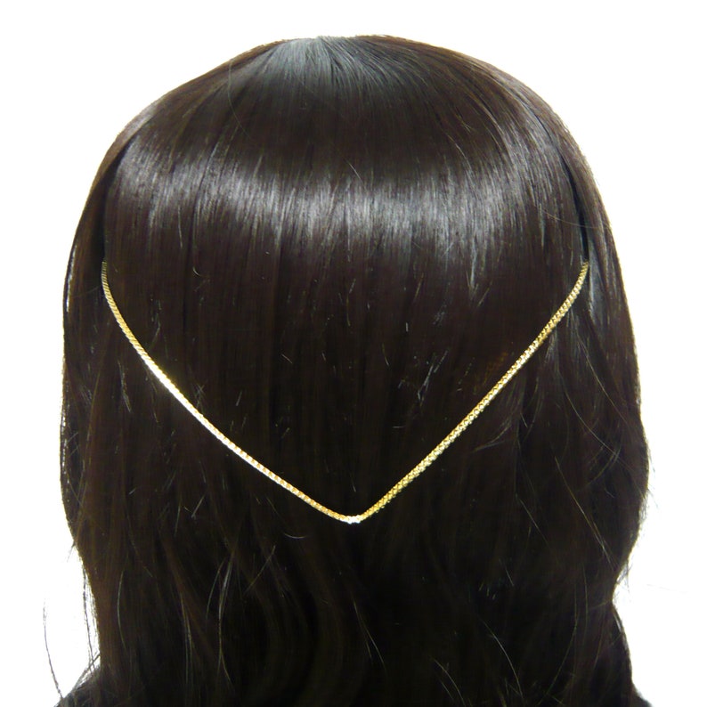 Basic Simple Slim Thin Gold Metal Back Headband Headpiece | Etsy