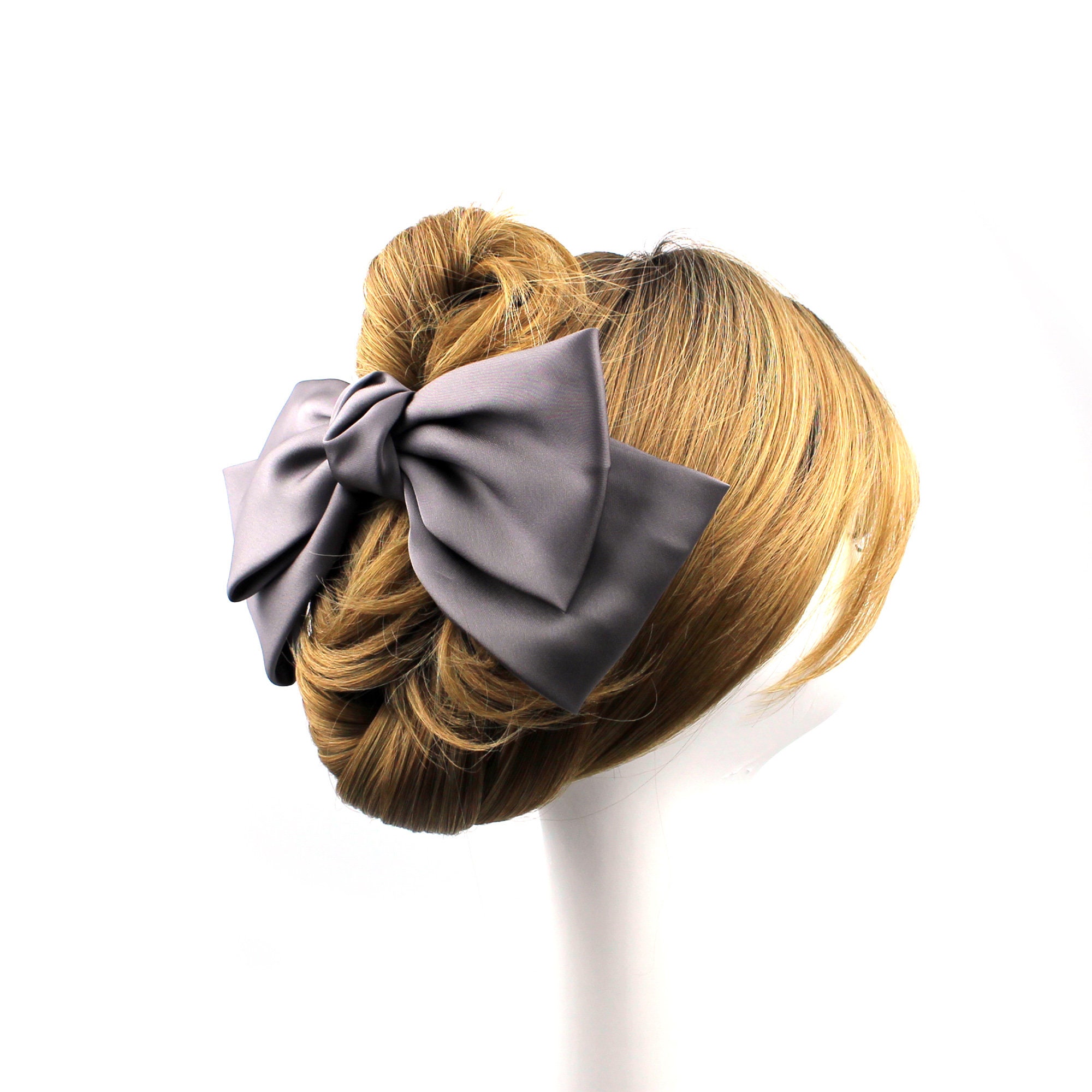 9 Inch Silk Extra Large Hair Bows Barrette Big Ribbon Bow Hair Clips ...