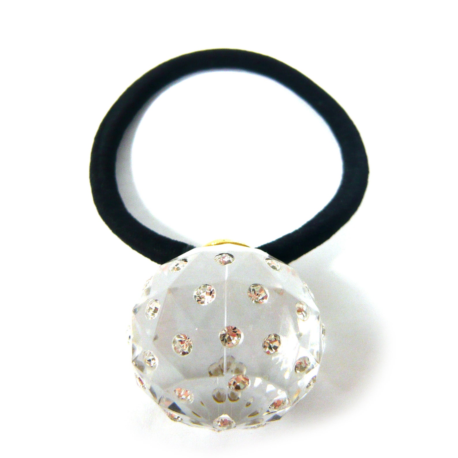Mini Tiny Silver Rhinestone Decor Clear Crystal Ball Black | Etsy