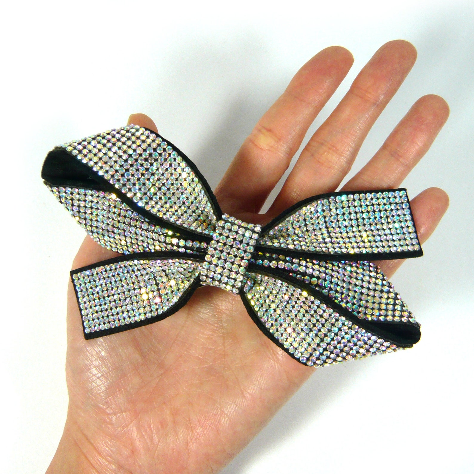 Sparkle Tiny Crystal Rhinestone Beaded Extra Large Bow Hair - Etsy