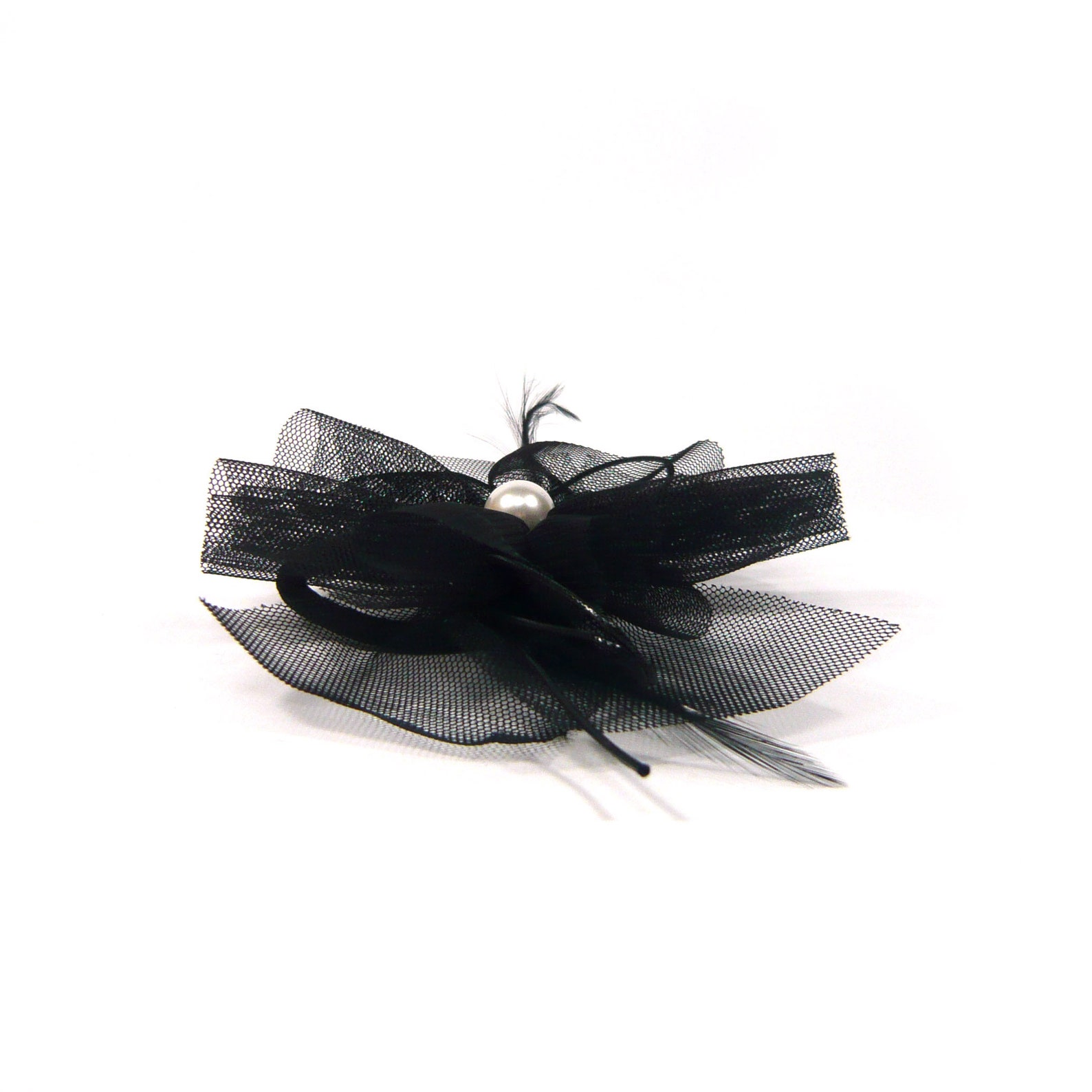 Large Thin Black Mesh Net Fabric Ribbon Round Floral Flower - Etsy