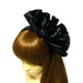Large Black Pleated Shirring Satin Fabric Decor Fascinator - Etsy