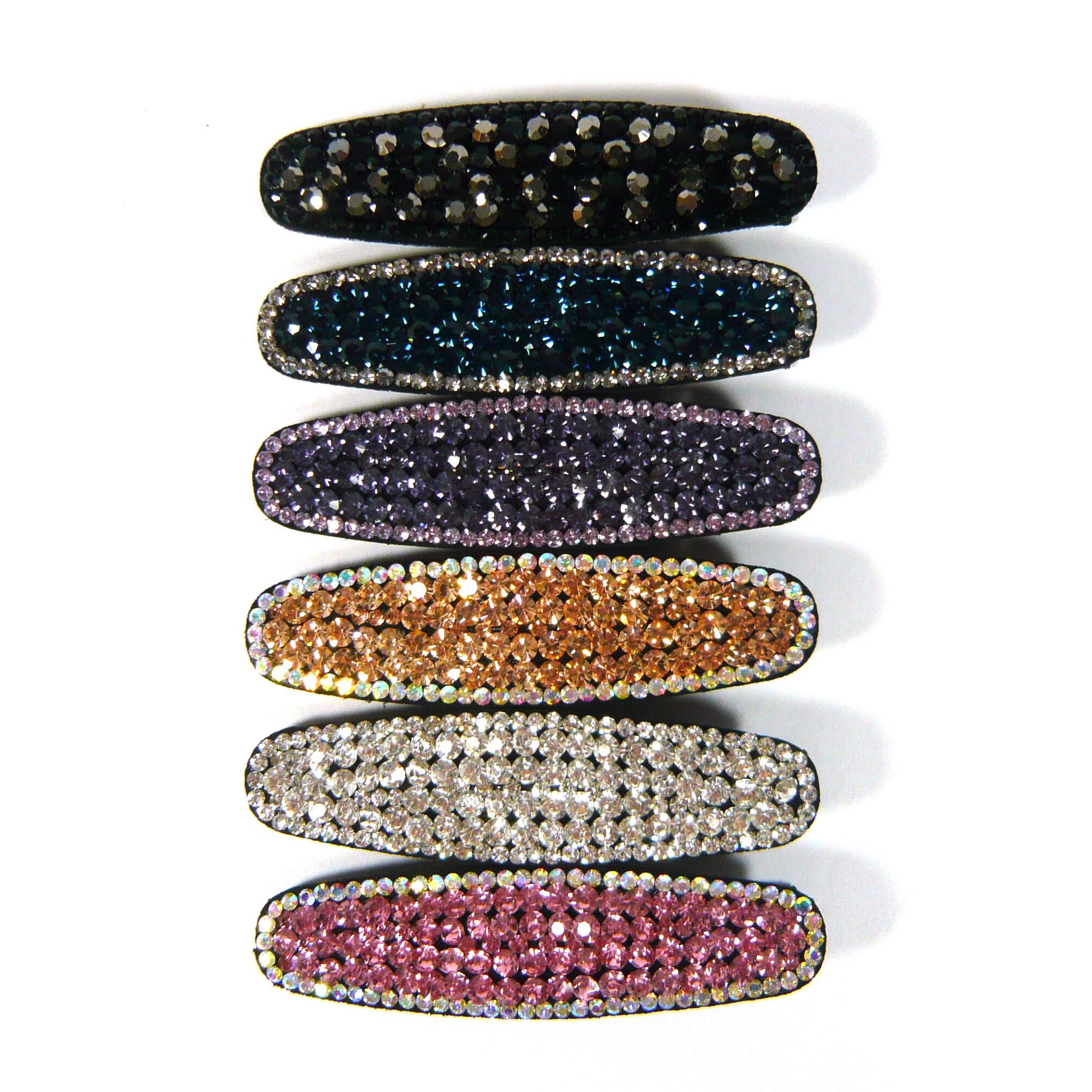 Shining Crystal Rhinestone Beaded Long Metal Alligator Hair | Etsy