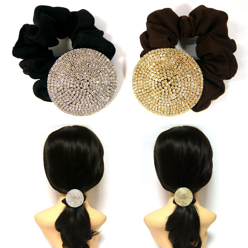 Large Round Silver Gold Crystal Rhinestone Beaded Circle | Etsy