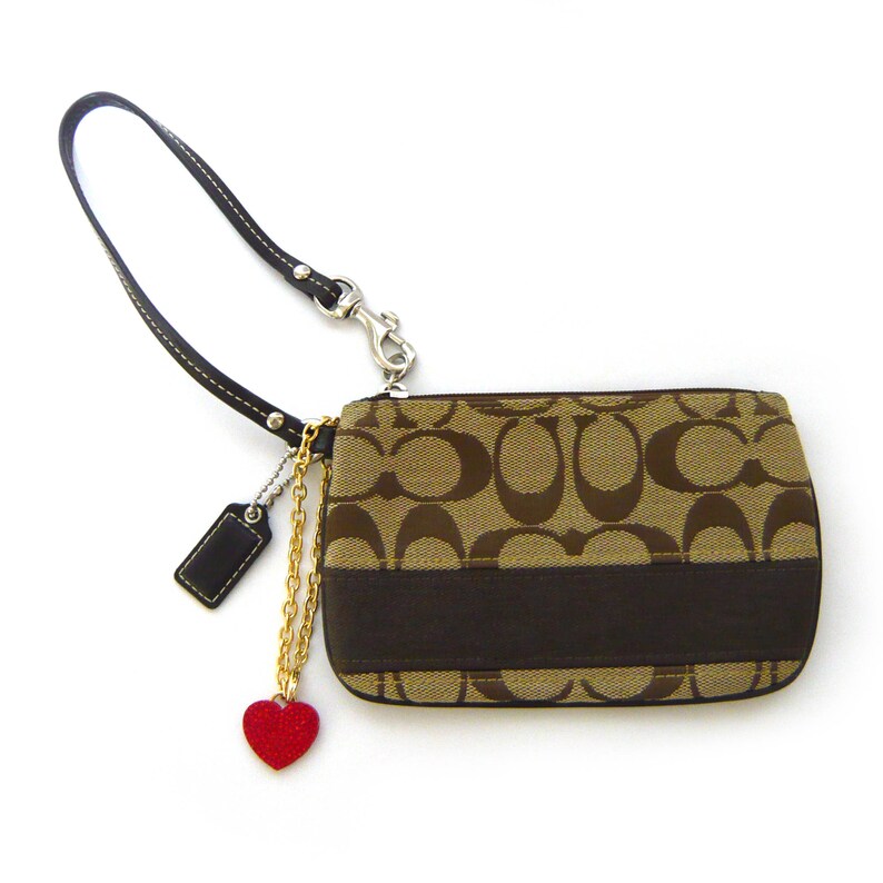 Red Crystal Rhinestone Heart Gold Metal Key Chain Holder Purse | Etsy