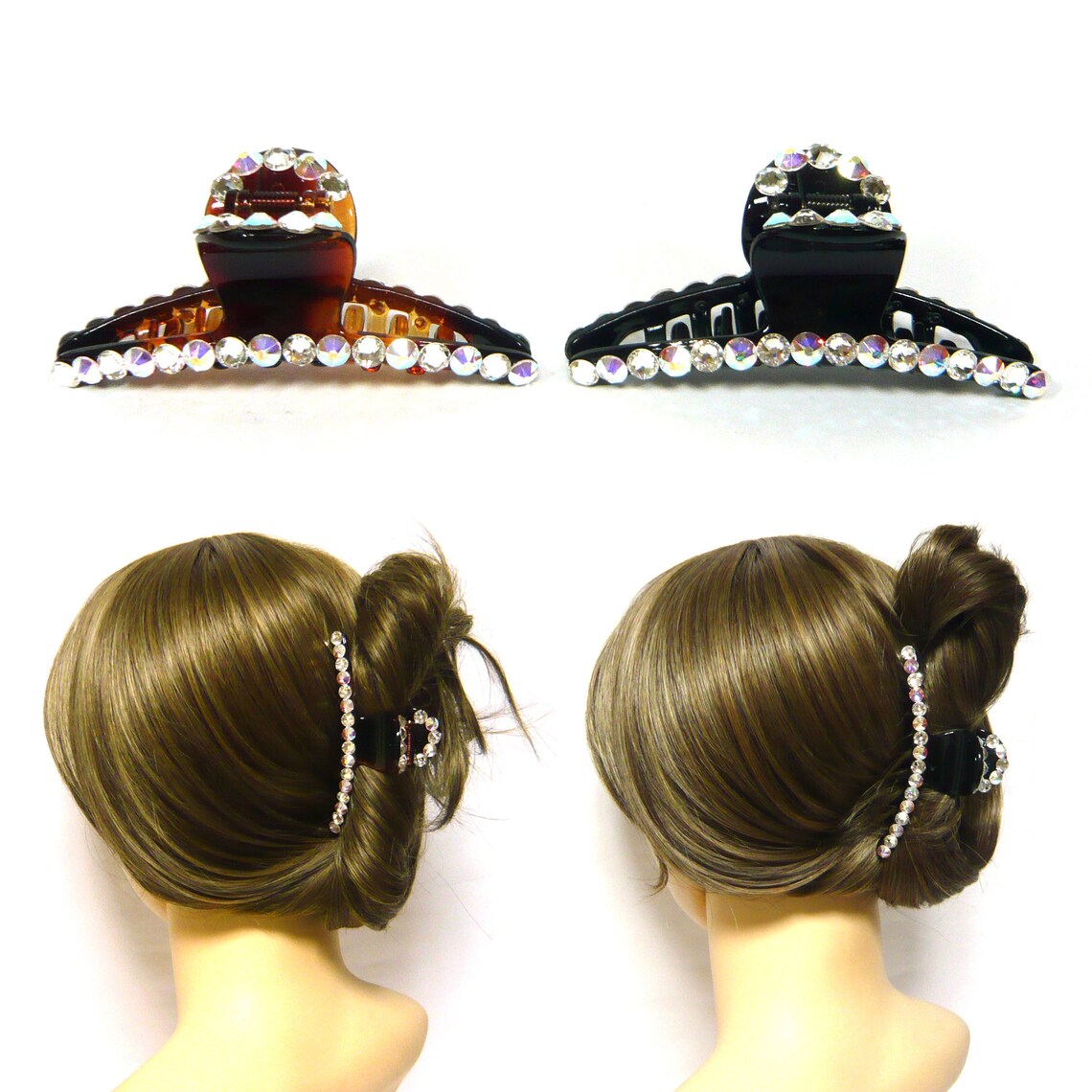 Elegant Sparkle Swarovski Crystal Rhinestone Beaded Hair | Etsy