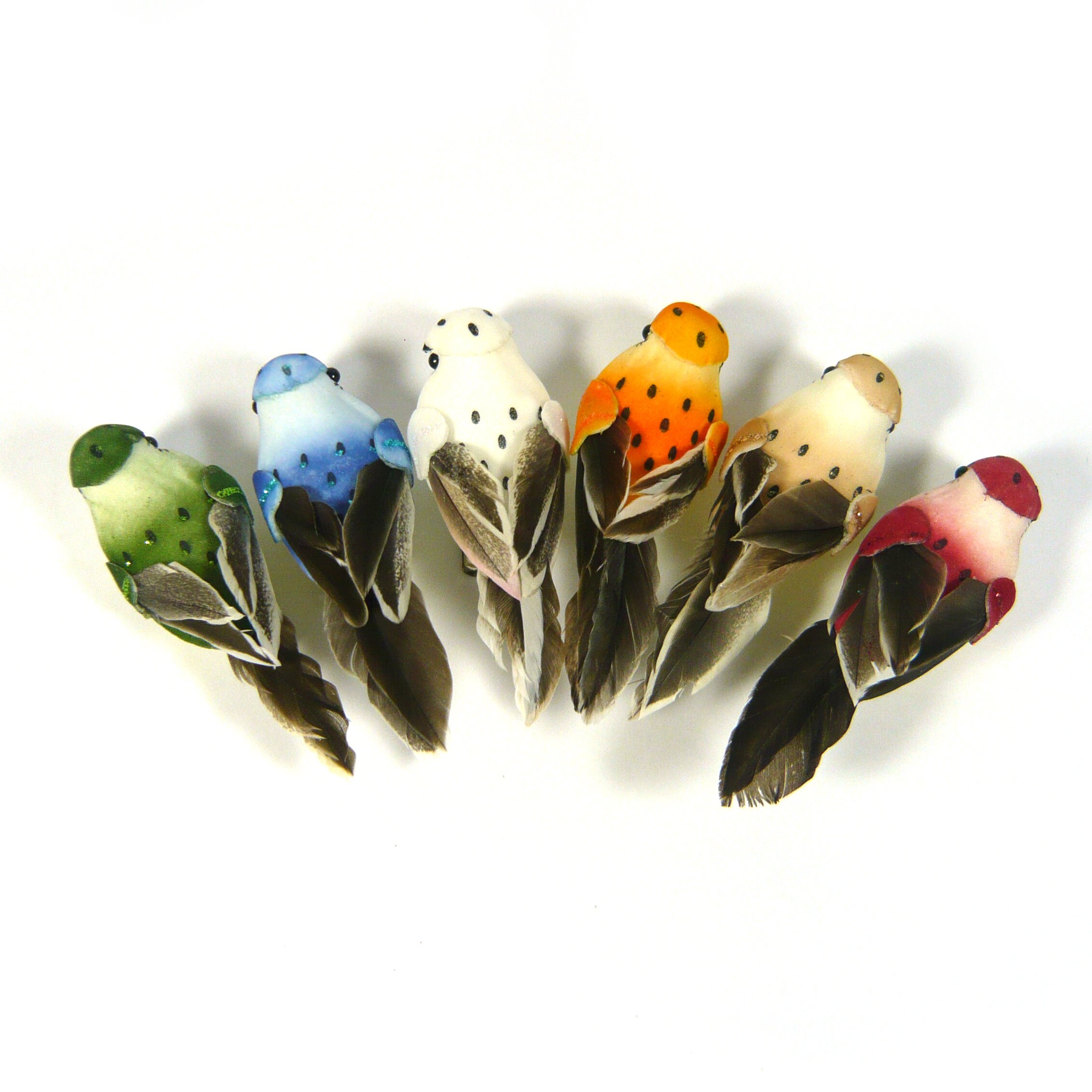 Real Feather Tail Sponge Bird Metal Alligator Hair Clip Grip | Etsy