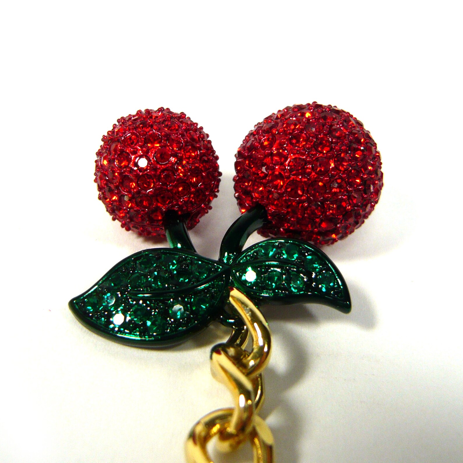 Cute Sparkly Red Crystal Rhinestone Cherry Gold Metal Handbag | Etsy