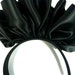 Large Black Pleated Shirring Satin Fabric Decor Fascinator - Etsy