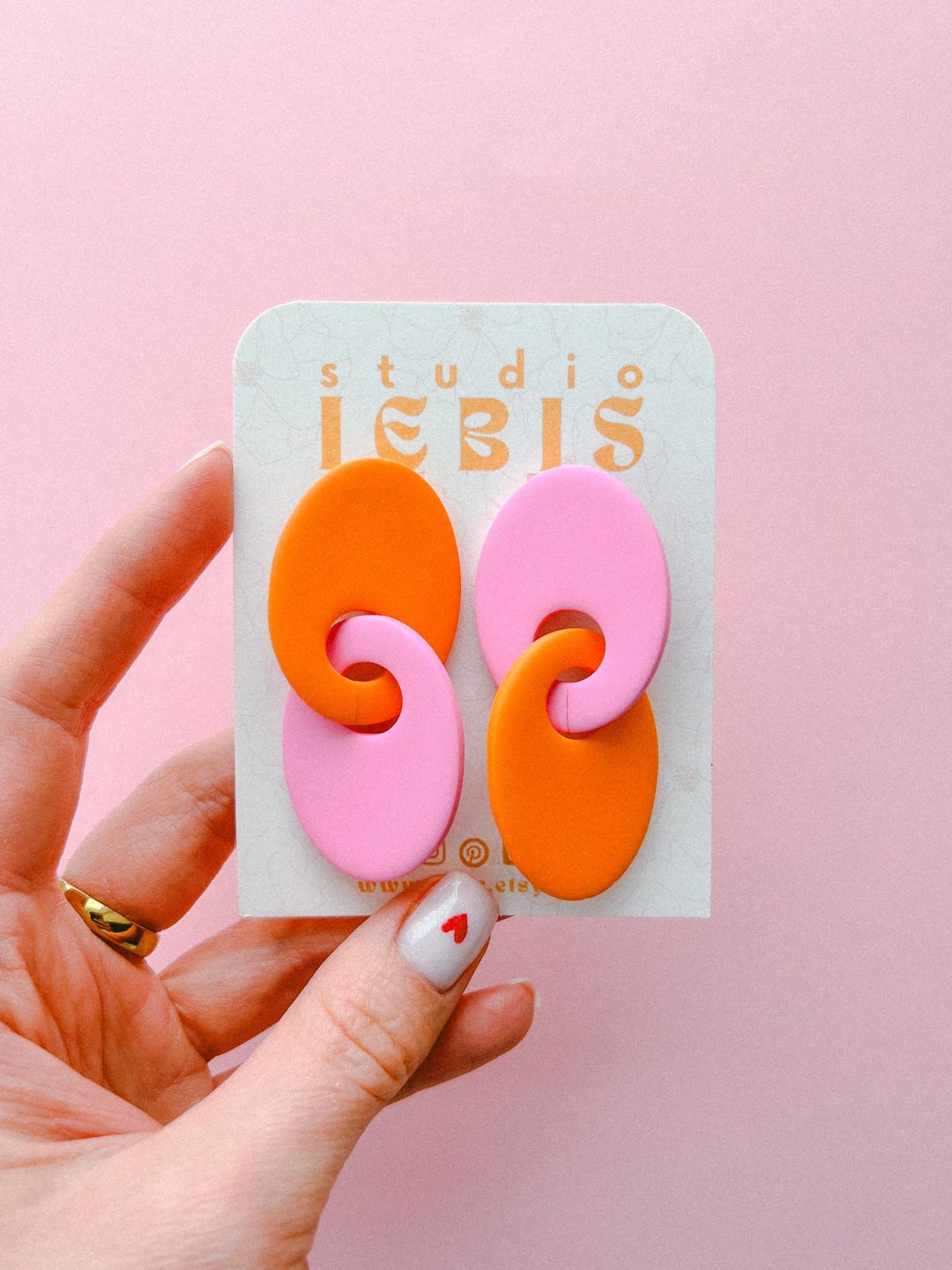 Mismatched Funky Chain Link Earrings / Retro Earring / Polymer Jewelry ...