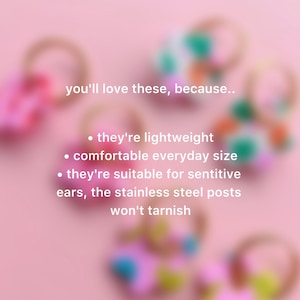 Funky Chain Link Earrings / Retro Earring / Polymer Clay Jewelry ...