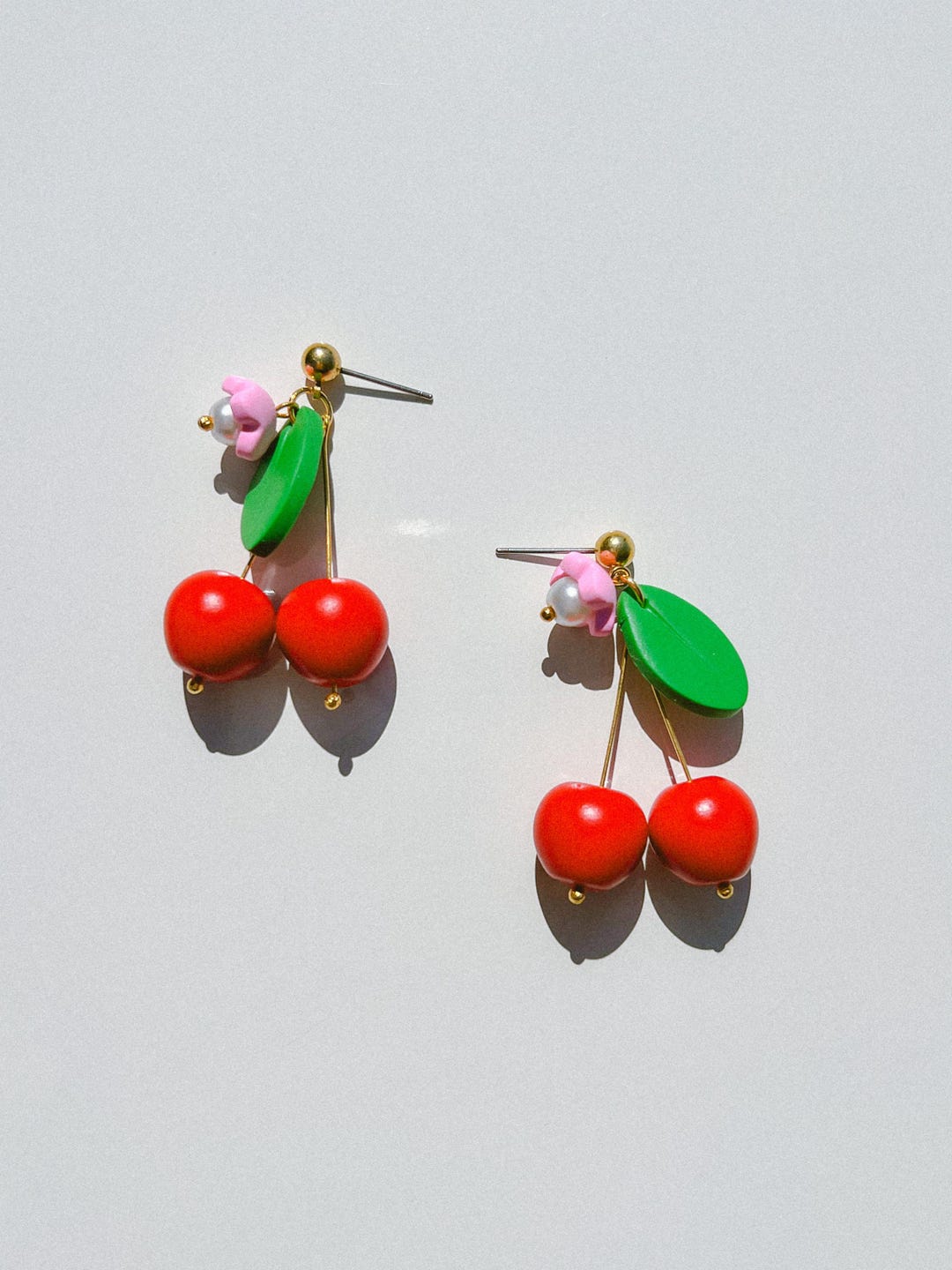 Cherry Earrings / Clay Earrings / Fruit Earrings / Berry Earrings ...
