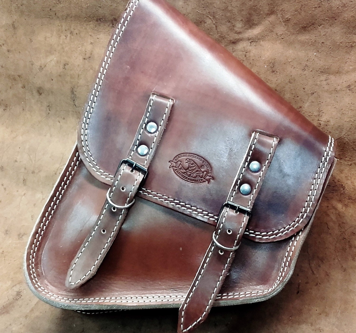 Harley Custom Motorcycle Side SOFTAIL Bag, Mod. Choppers 002 Leather 4 ...