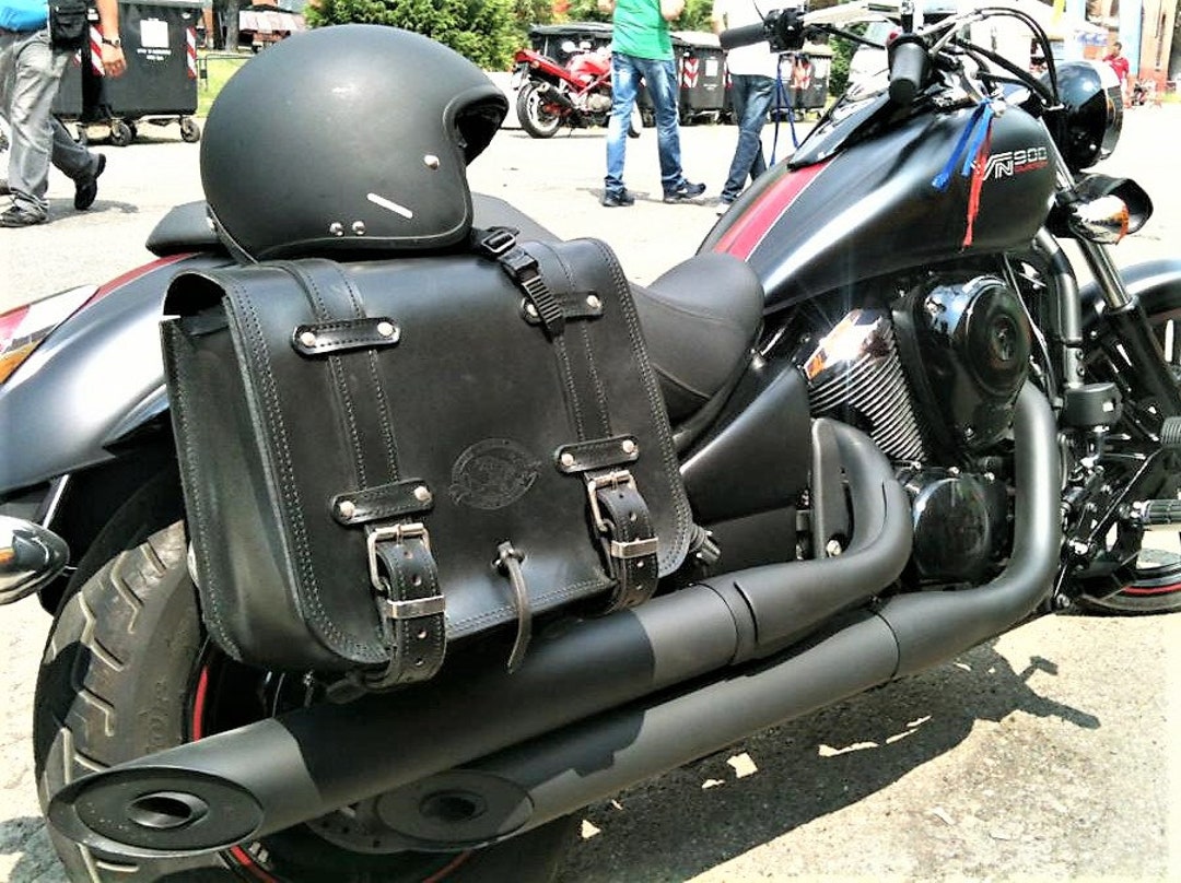 Cod. MONO 137 / Mod. SHERIFFO Leather Bosa 4 Mm. for Custom Steel Rear ...