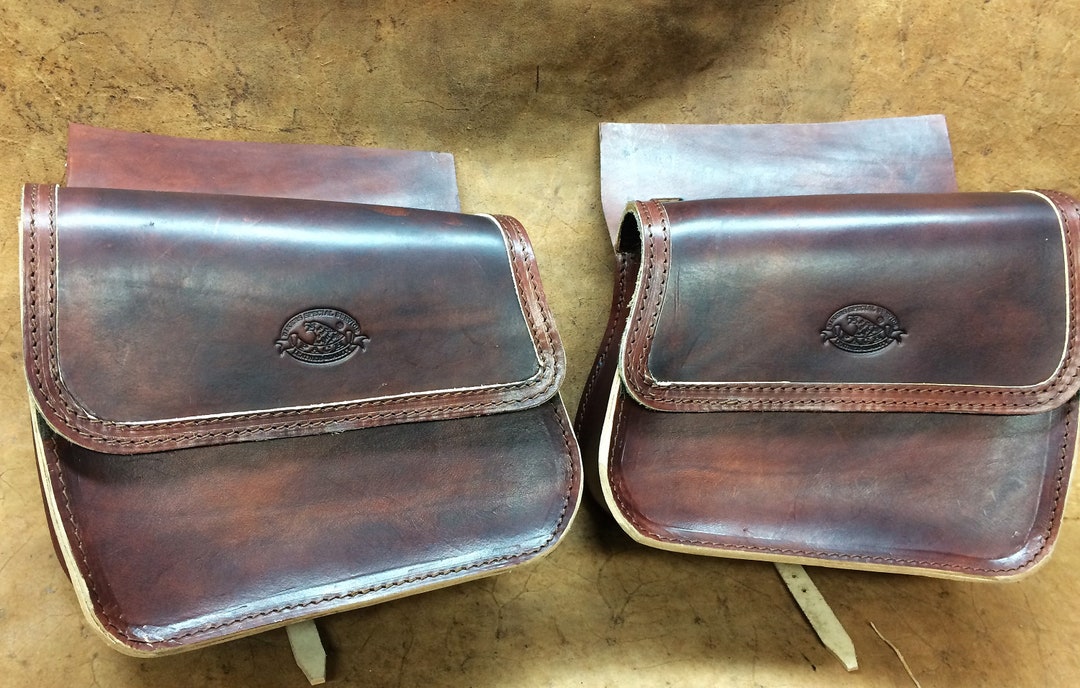 HONDA CB 1100 Custom Motorcycle Side Bag, mod. Choppers 013 Leather 4 ...