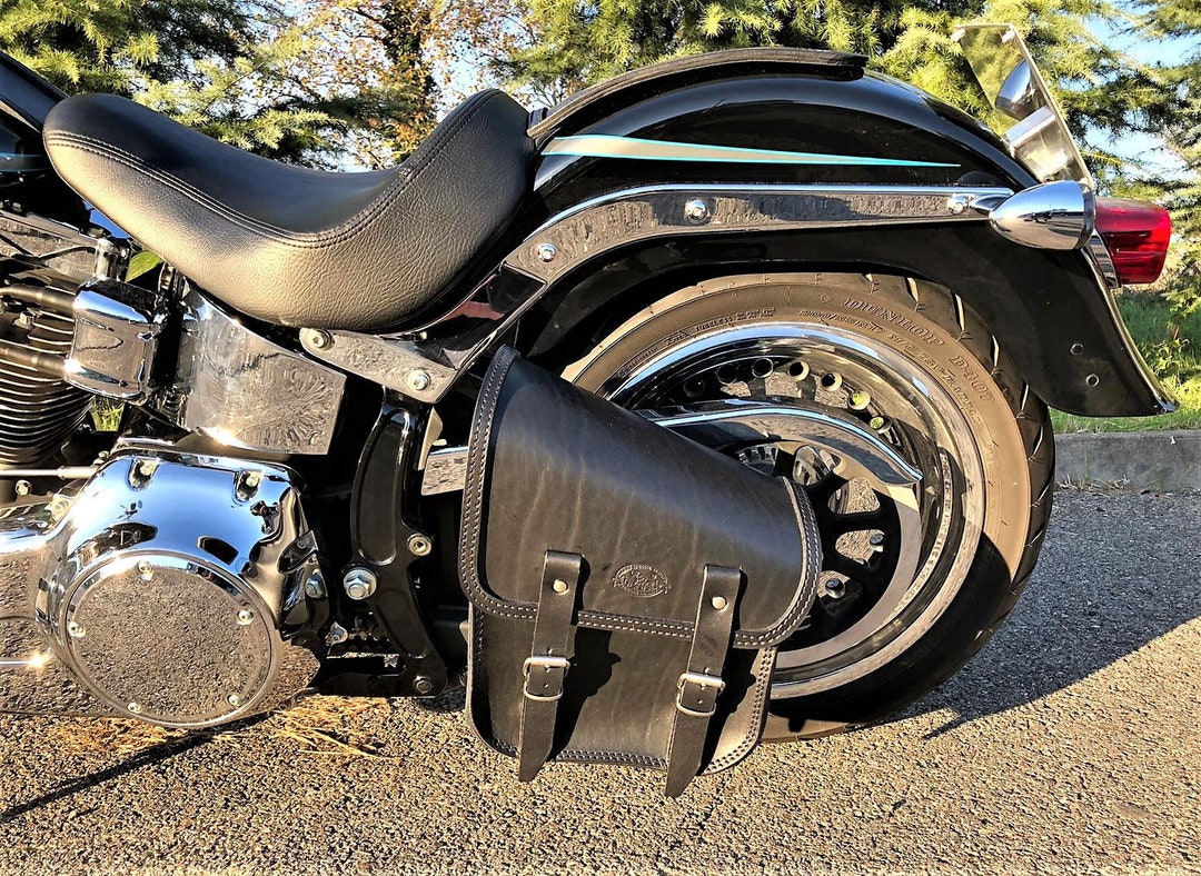 SOFTAIL Side Bag for Harley Custom Motorcycles, "mod. Choppers 016 ...