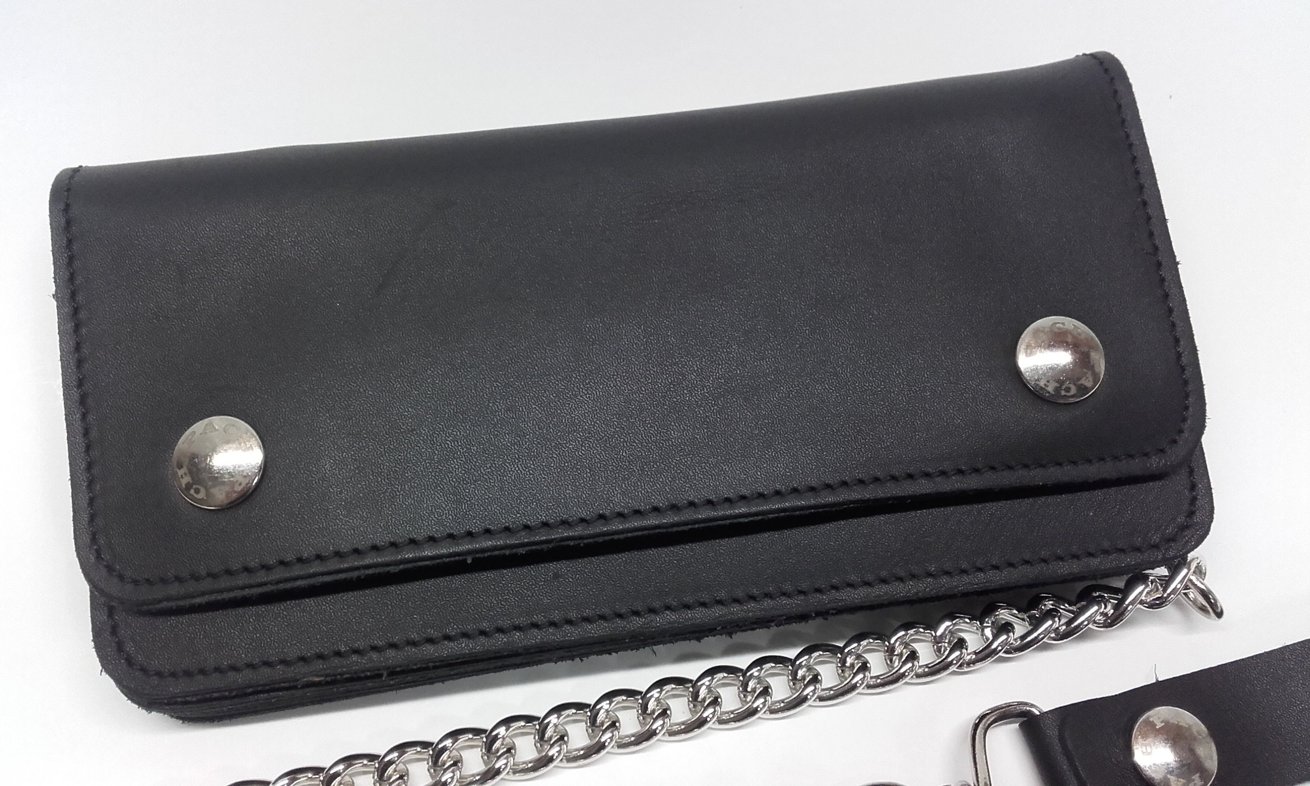 Biker wallet, BIG Bikers Wallet, 1.5mm thick leather accordion. with ...