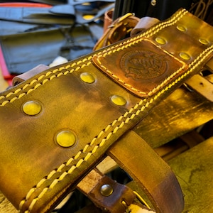 Leather Blanket Roll Camping Gear Motorcycle Rider Custom Motorcycle ...