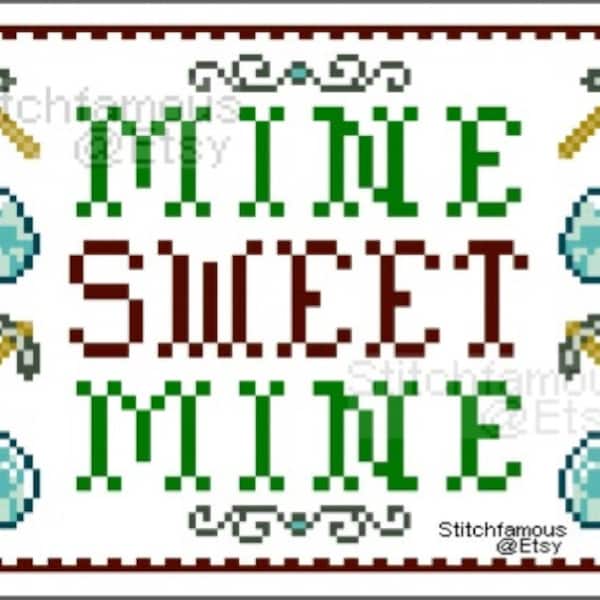 Cross Stitch Minecrafts - Etsy