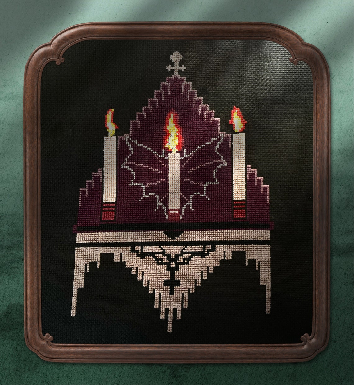 Cryptic Candlelight - Candles, Bats & Crypts Cross Stitch Pattern ...