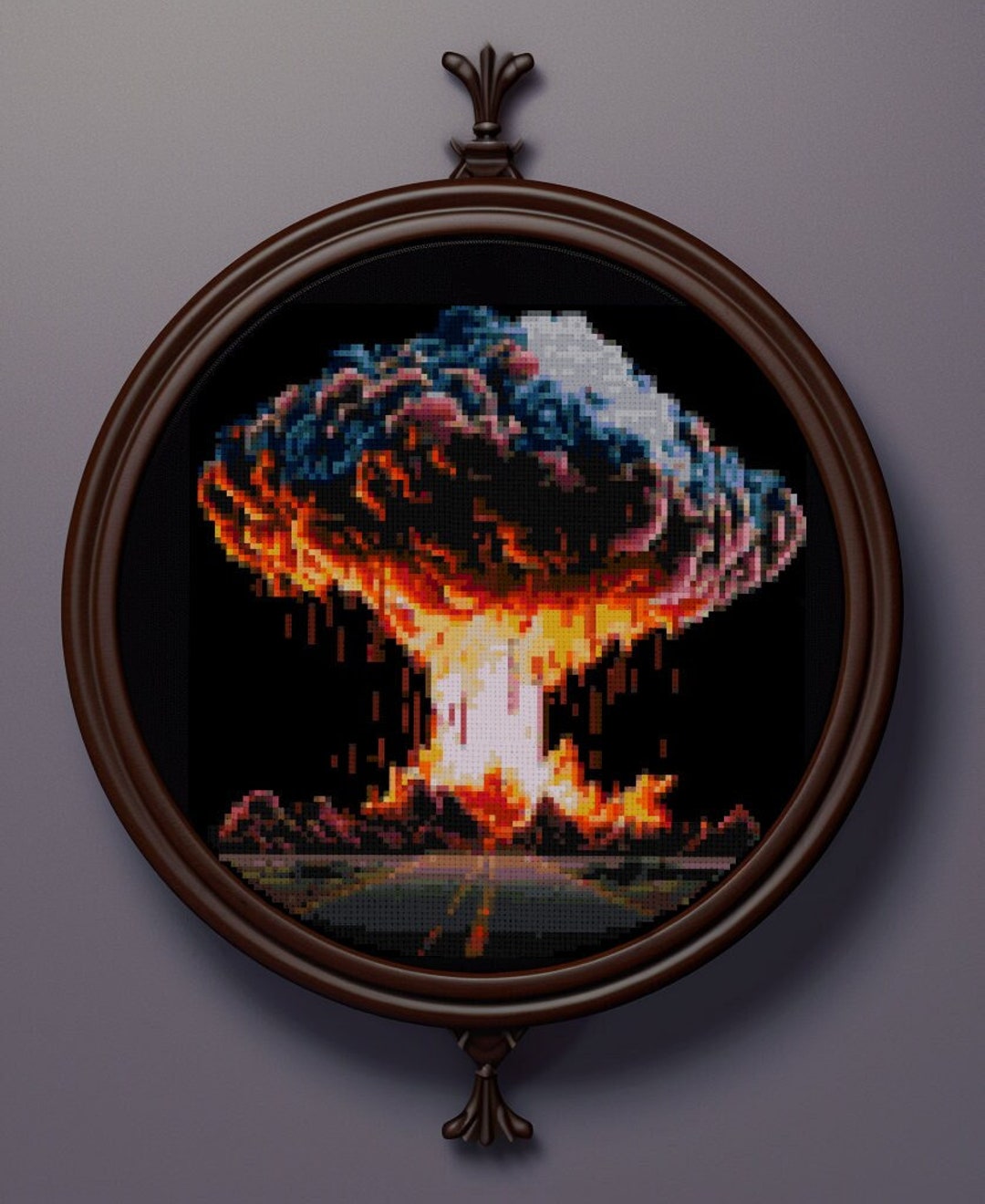 Atomic Twilight - Nuclear Explosion Cross Stitch Pattern - Apocalypse ...