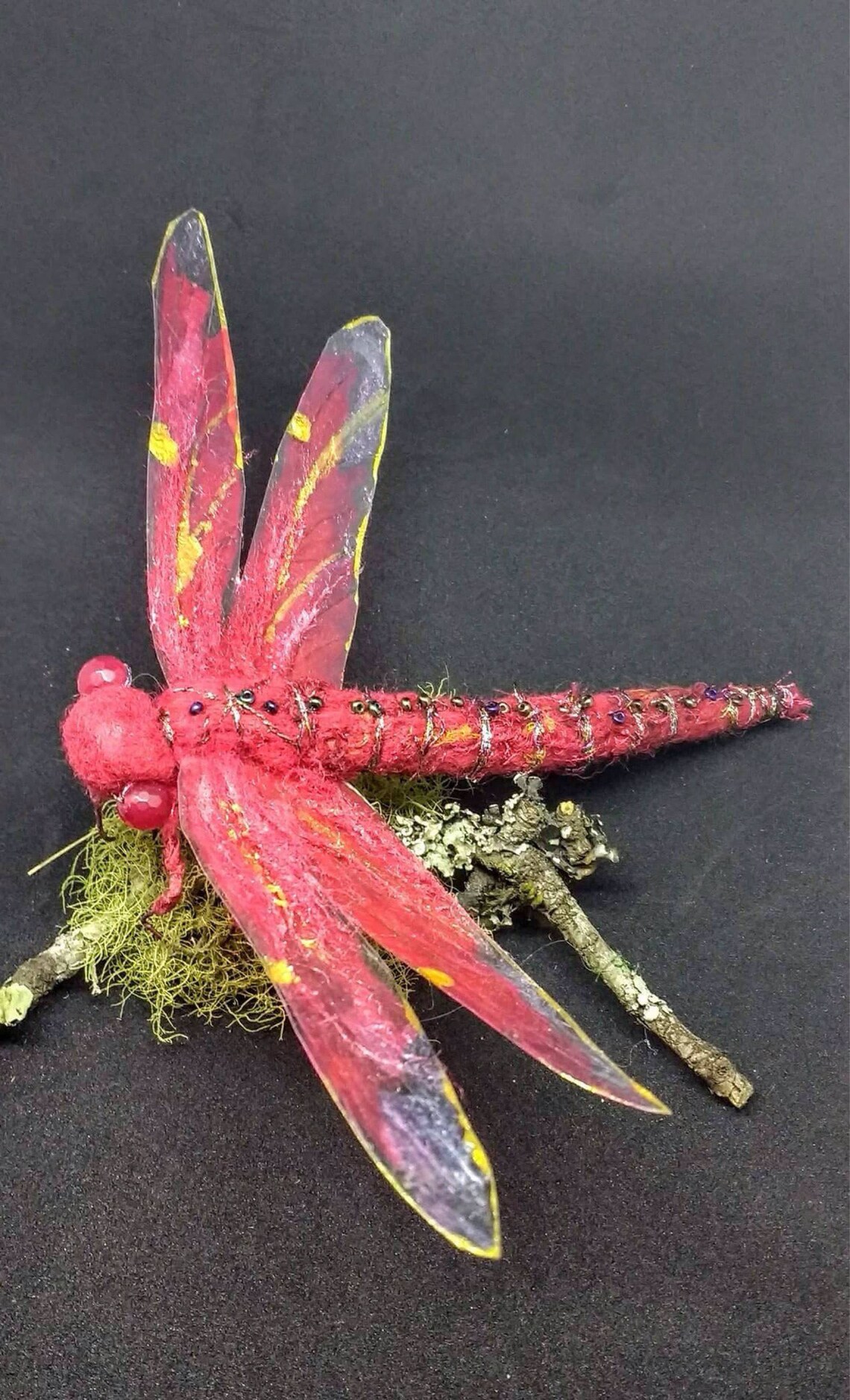 Red Veined Darter Dragon Fly NEW. Soft Sculpture Dragonfly - Etsy UK