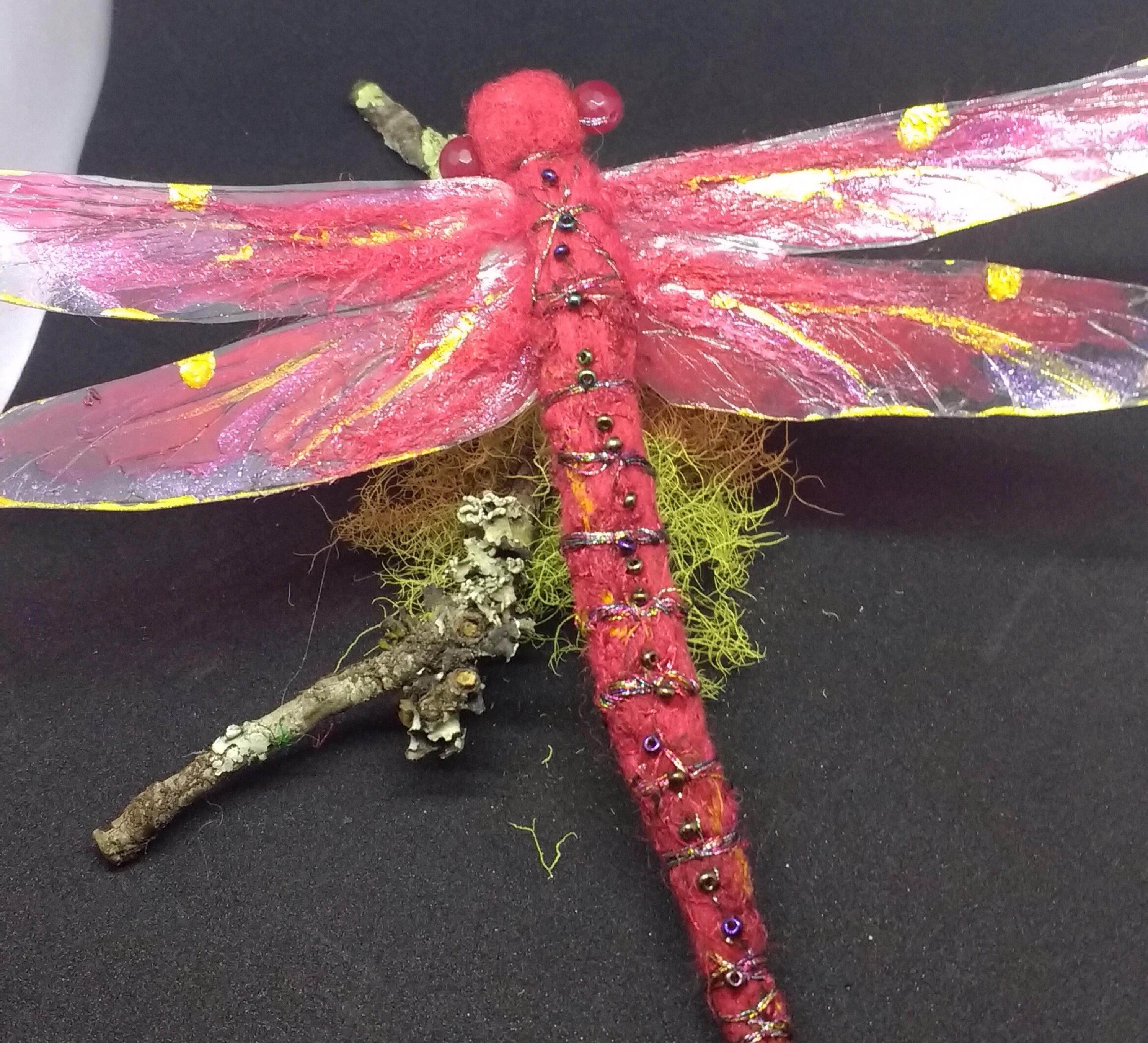 Red Veined Darter Dragon Fly NEW. Soft Sculpture Dragonfly - Etsy UK