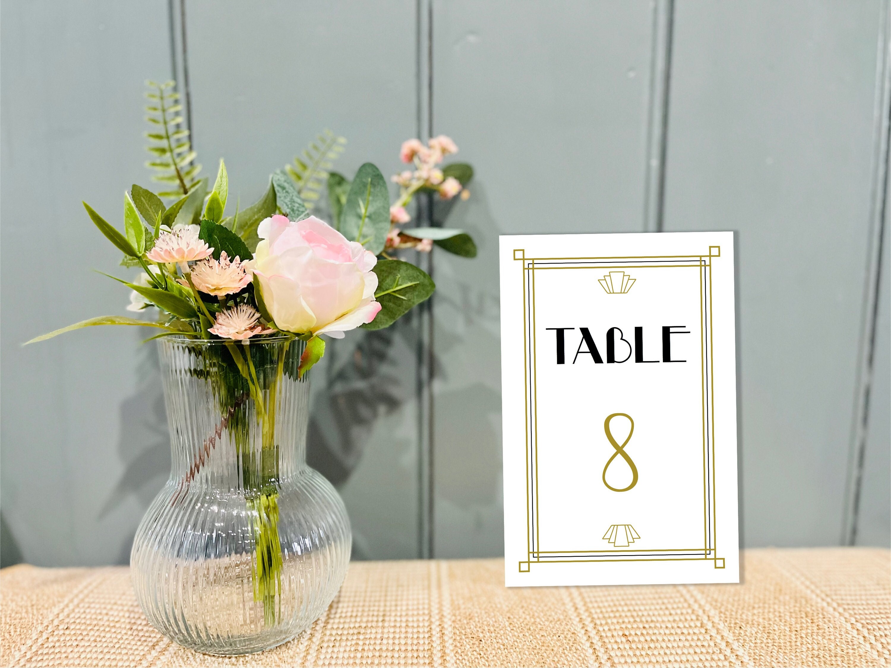 Printable 1920s Great Gatsby Table Numbers 1-24 - Etsy
