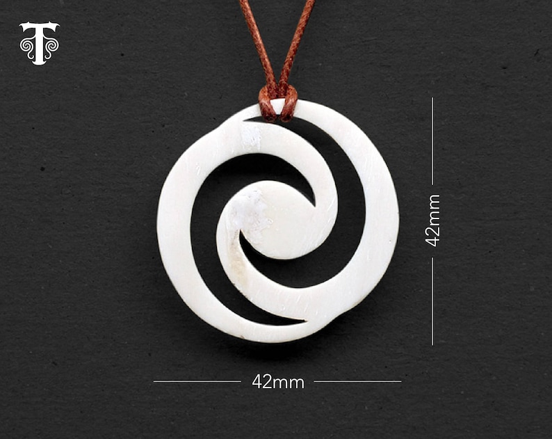 Maori Art Bone Carving, Takarangi Spiral Necklace, Leadership Symbol ...
