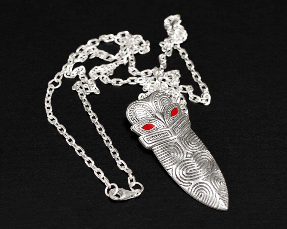 Maori Necklace New Zealand Tribal Bone Carving Pendant | Etsy
