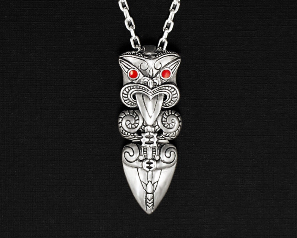 Maori Necklace New Zealand Tribal Bone Carving Pendant | Etsy