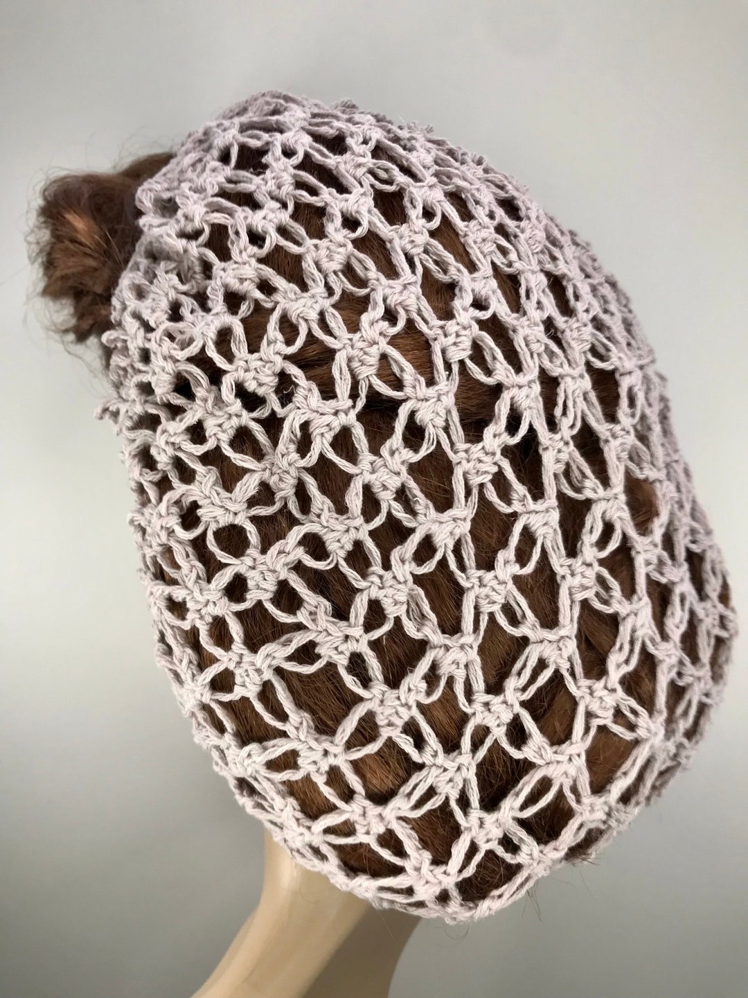 Rose Water Linen-blend Lover's-knot Hair Snood With Drawstring 1940's ...