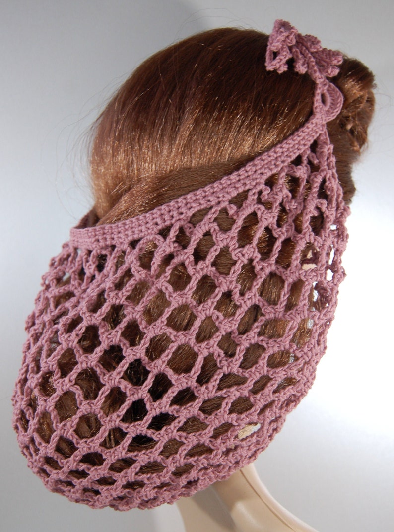 Dusky Pink Cotton Half-snood With Ties 1940s Pin-up Vintage - Etsy