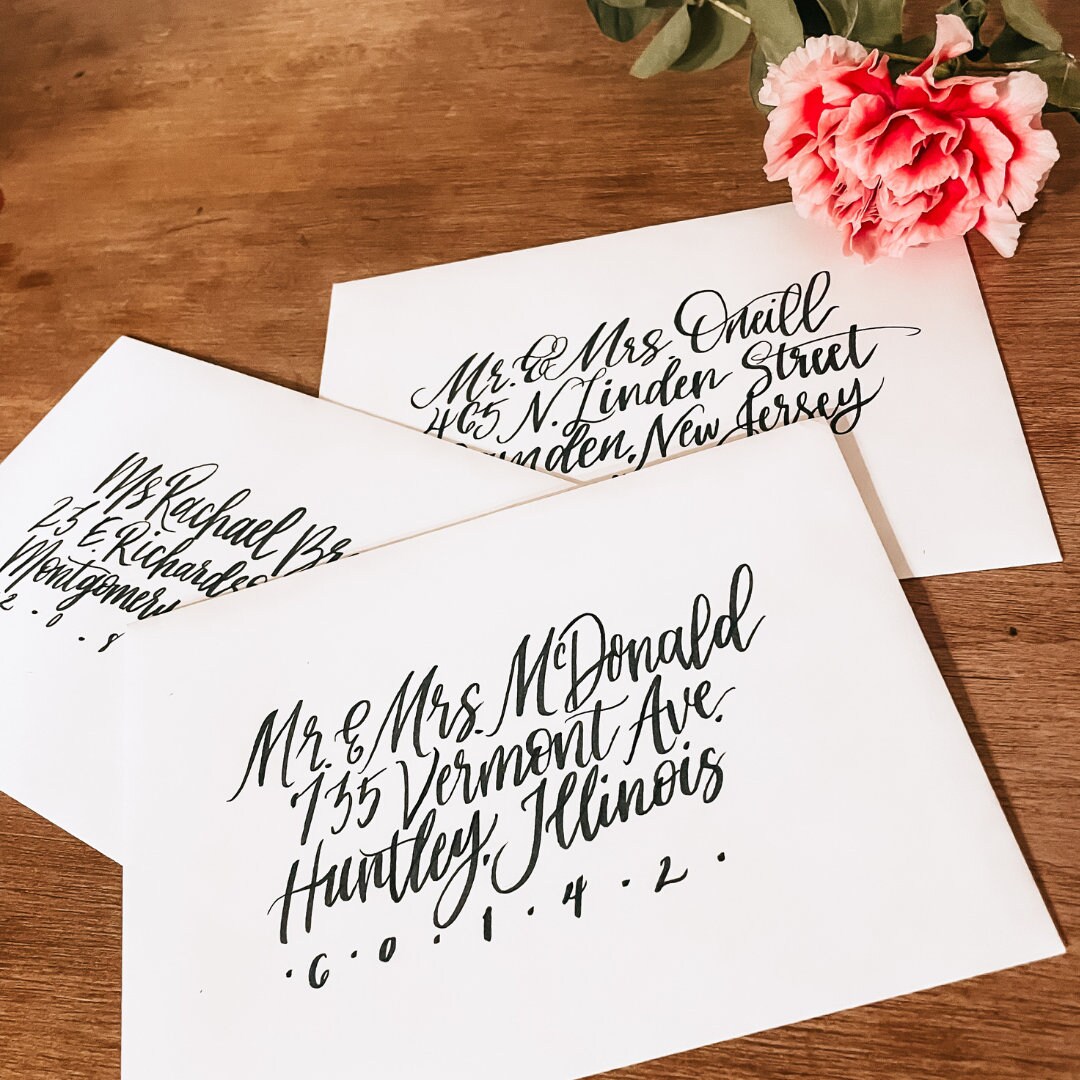 Wedding Handwritten Envelopes | Calligraphy Envelopes | Handwritten ...